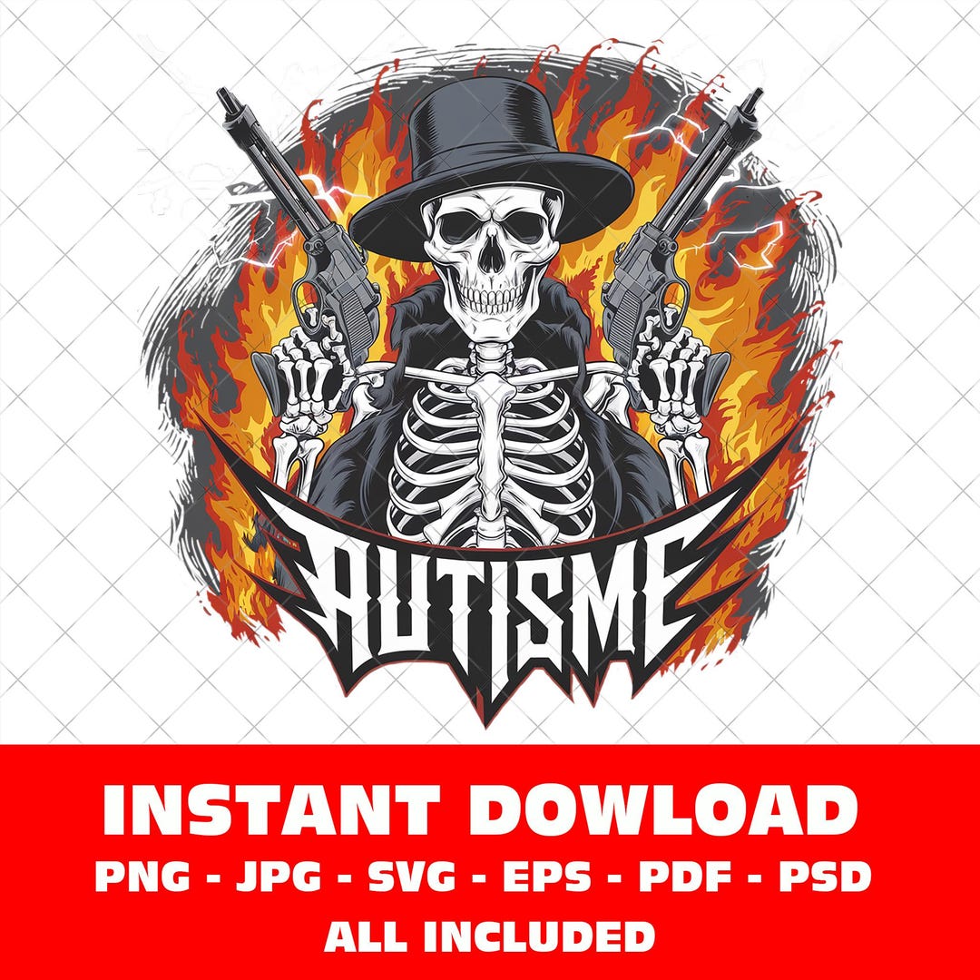 Autistic Funny Skeleton Png, Autism Edgy Skeleton Meme Svg, Oddly ...