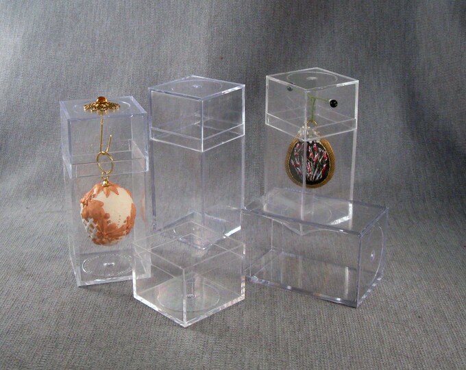 Acrylic Box With Tall Lid for Displaying Hanging Ornaments, 3 5/16 ...