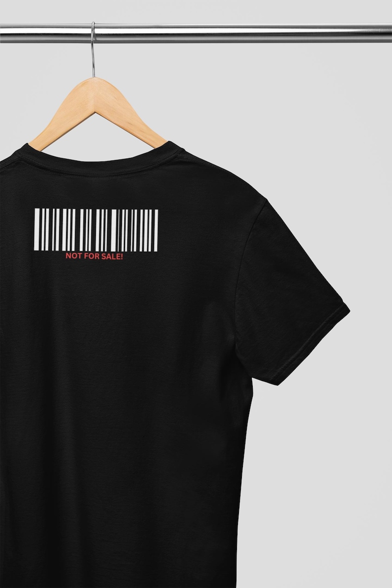 Barcode Design T-shirt, Not for Sale Tee, Minimalist Graphic Tee ...