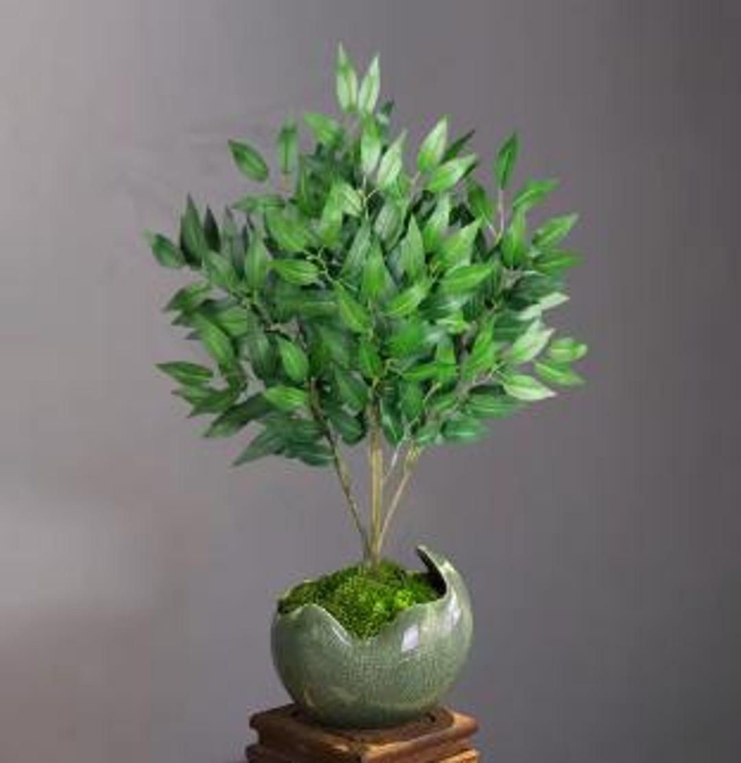 54/64cm Tall Artificial Eucalyptus Plants Tropical Willow Tree Silk ...
