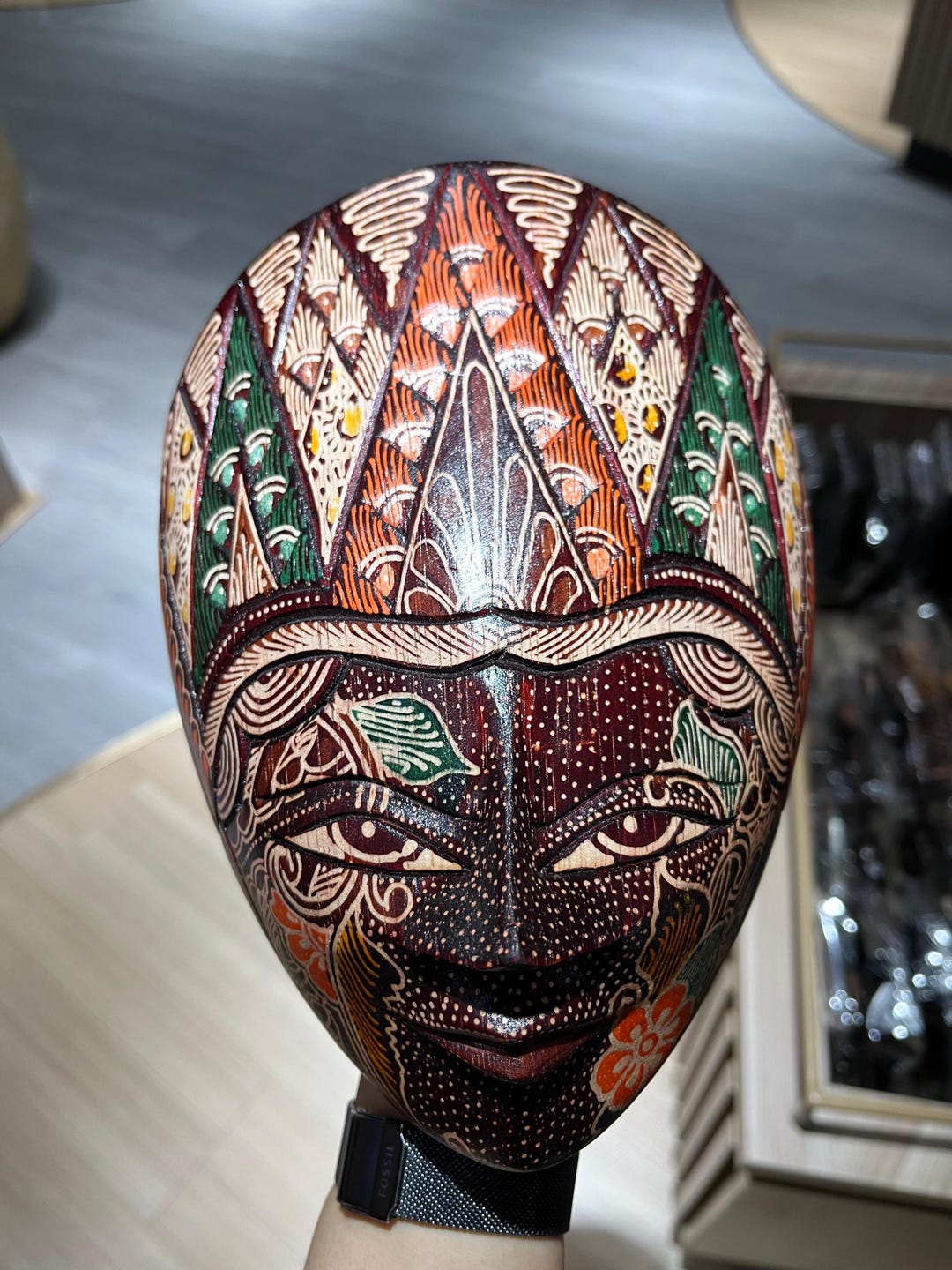 Indonesia Batik Mask Sculpture, Batik Pattern, Indonesia Batik ...