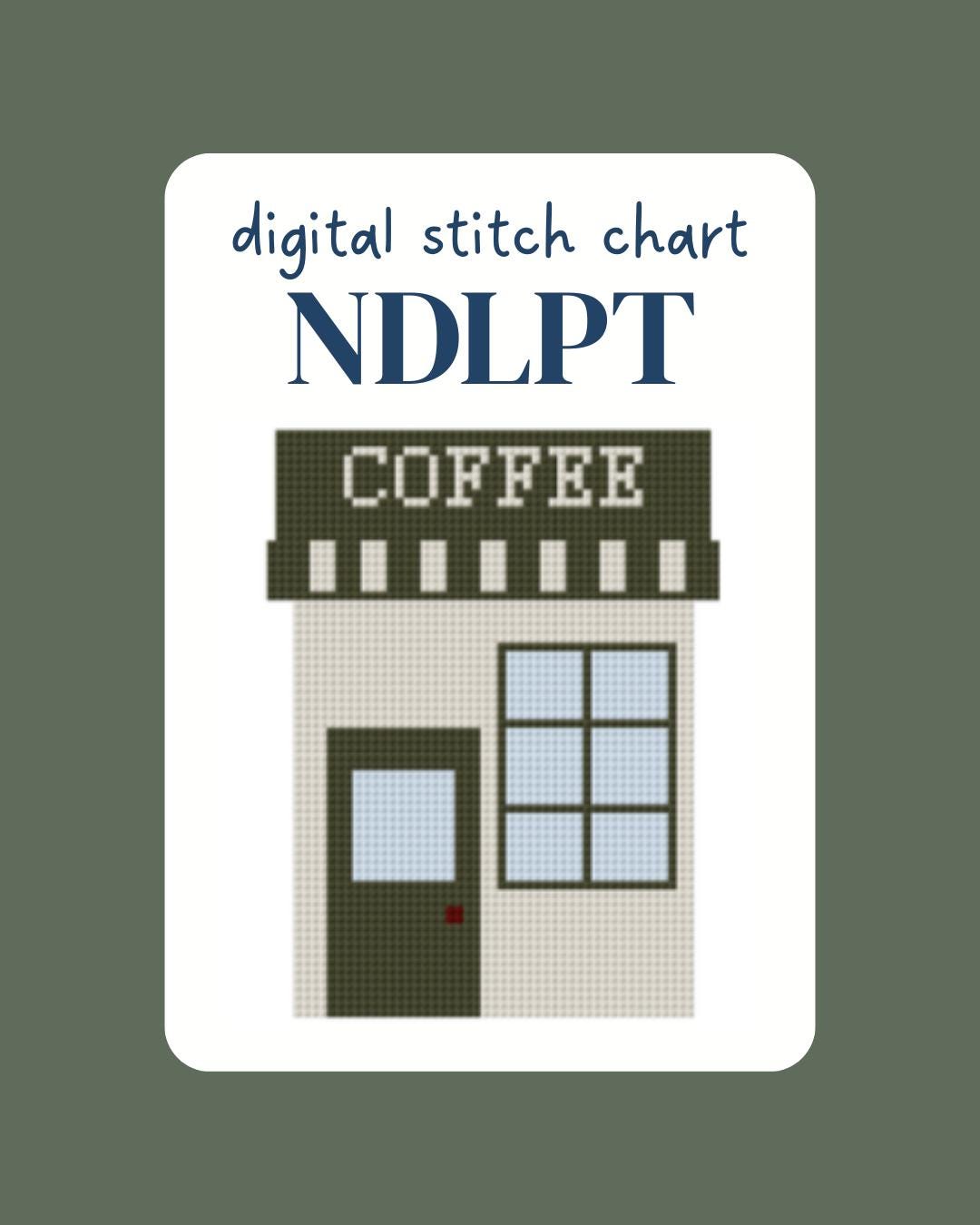 Coffee Shop Needlepoint/cross Stitch Pattern (PDF) - Etsy