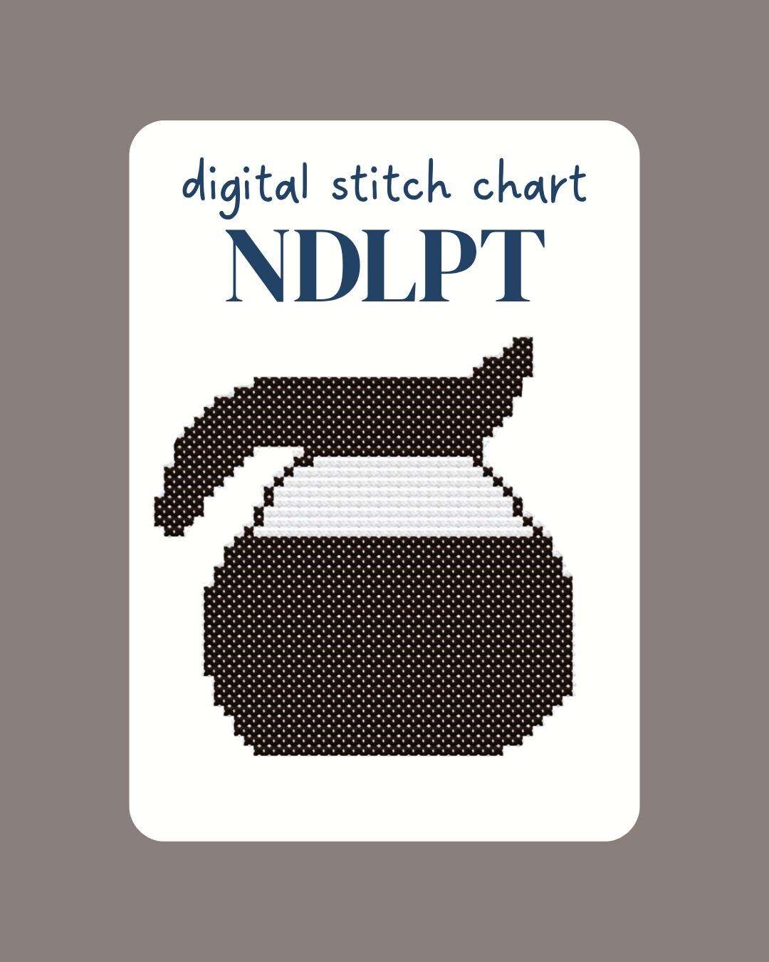 Coffee Pot, Needlepoint and Cross Stitch Digital Design, Needlepoint ...