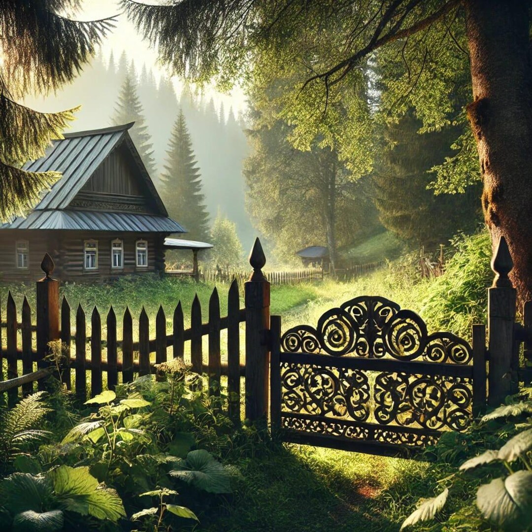 Rustic Wooden Fence Digital Artwork - Countryside Charm Wall Decor - Etsy