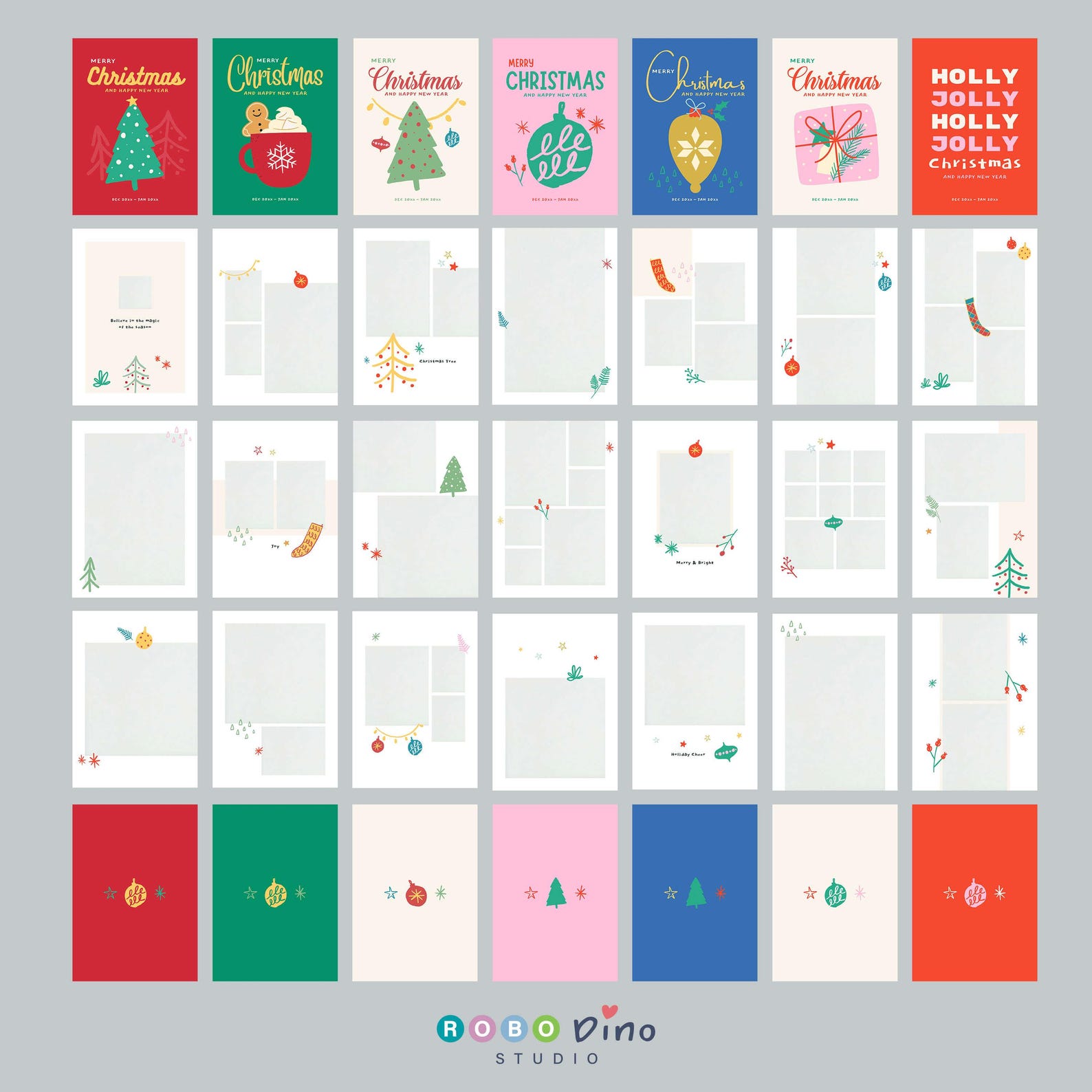 Christmas Photo Book Canva Template: Holiday Scrapbook, Keepsake Memory ...
