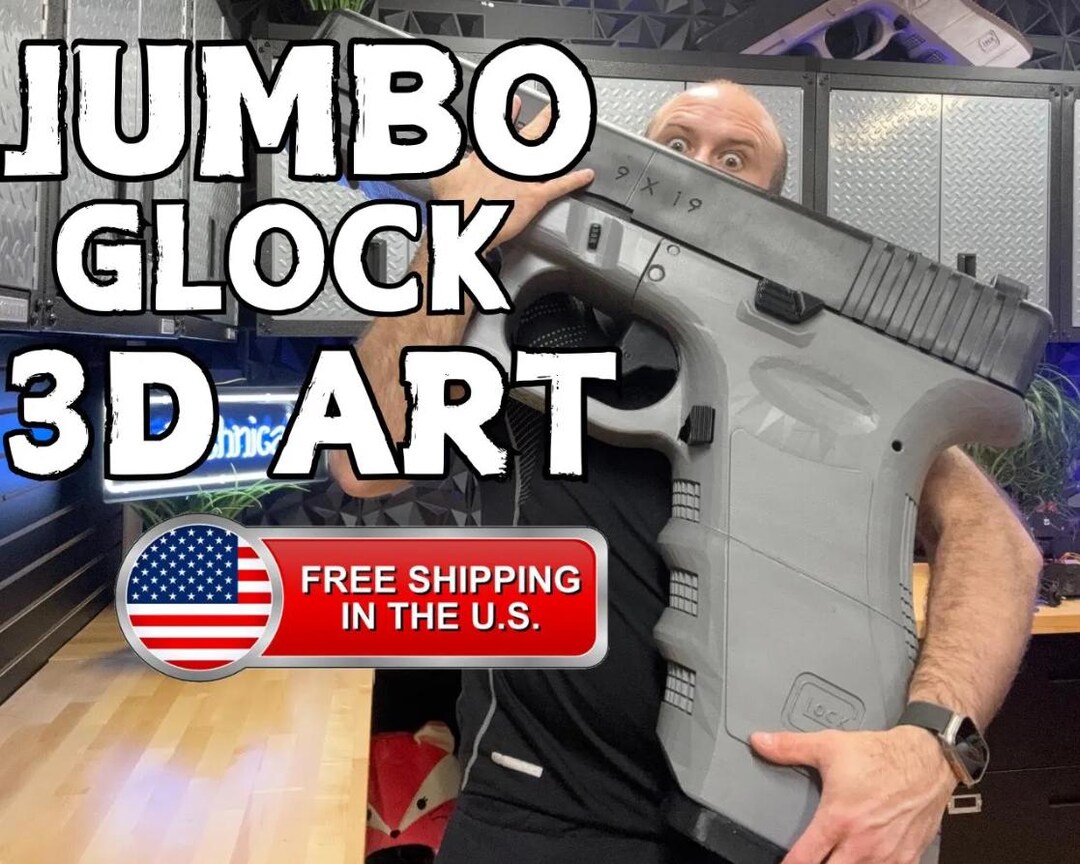 GIANT Glock 17 Wall Art grey Color Movie/costume Prop, Promotional ...
