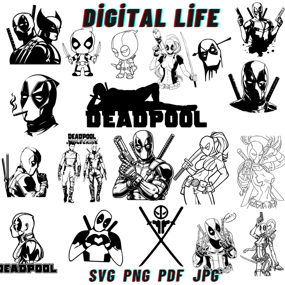 Deadpool SVG File,digital Download,movie Character Pdf Pattern,instant ...