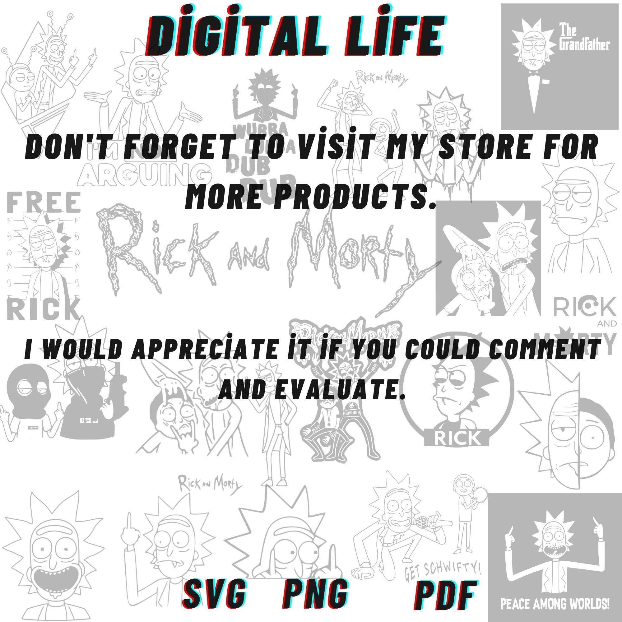 Ricky and Morty SVG Bundle,digital Download,cartoon Character Pdf ...