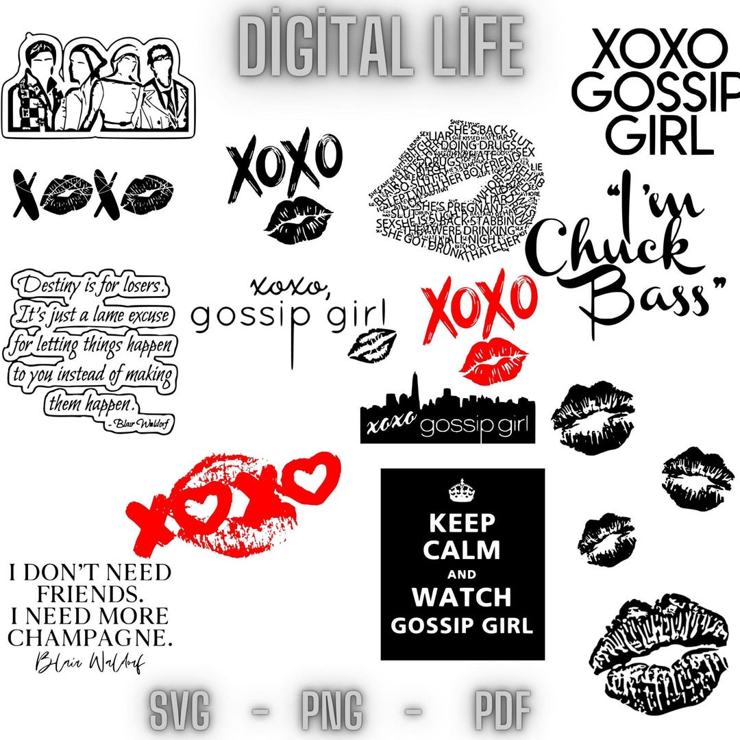 Gossip Girl SVG File,digital Download,movie Character Pdf Pattern ...
