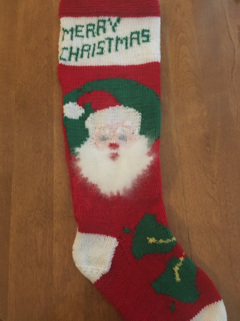 Santa Clause Christmas Stocking Vintage Santa Stocking Santa - Etsy