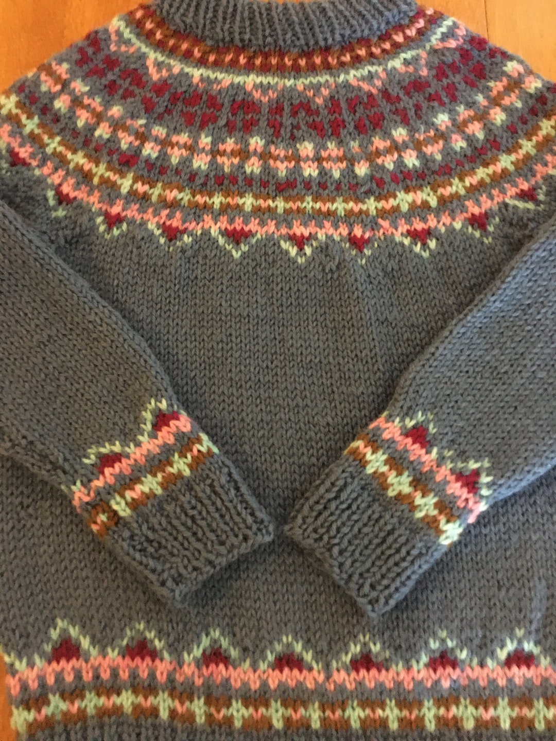 Fair Isle Sweater, Blue Fair Isle Sweater, Child Fair Isle Sweater ...