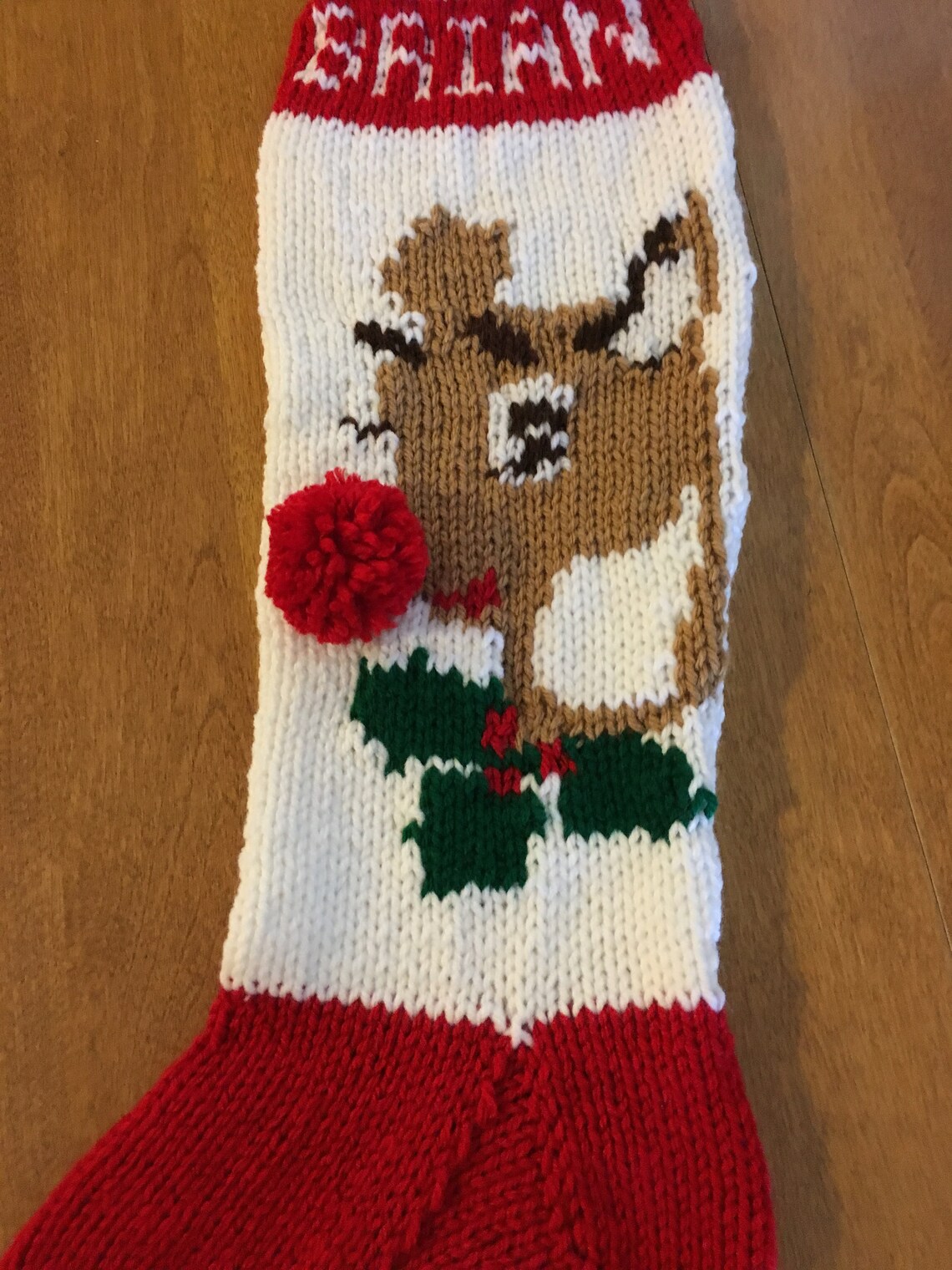 Reindeer Christmas Stocking Christmas Stocking Personalized - Etsy