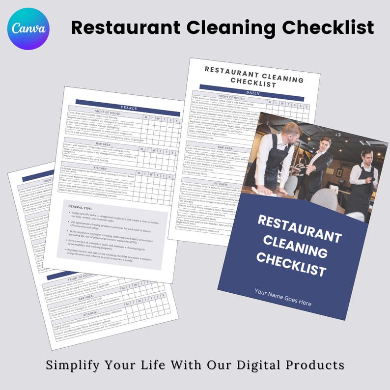 Restaurant Cleaning Checklist, Restaurant Deep Cleaning Guide ...