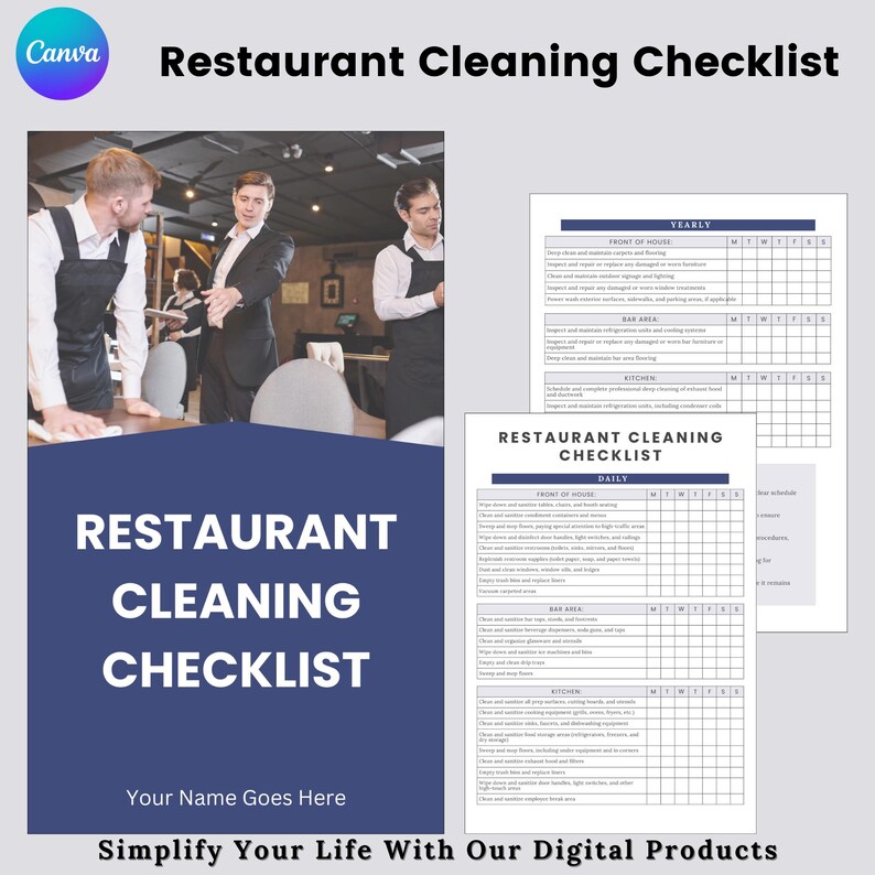 Restaurant Cleaning Checklist, Restaurant Deep Cleaning Guide ...