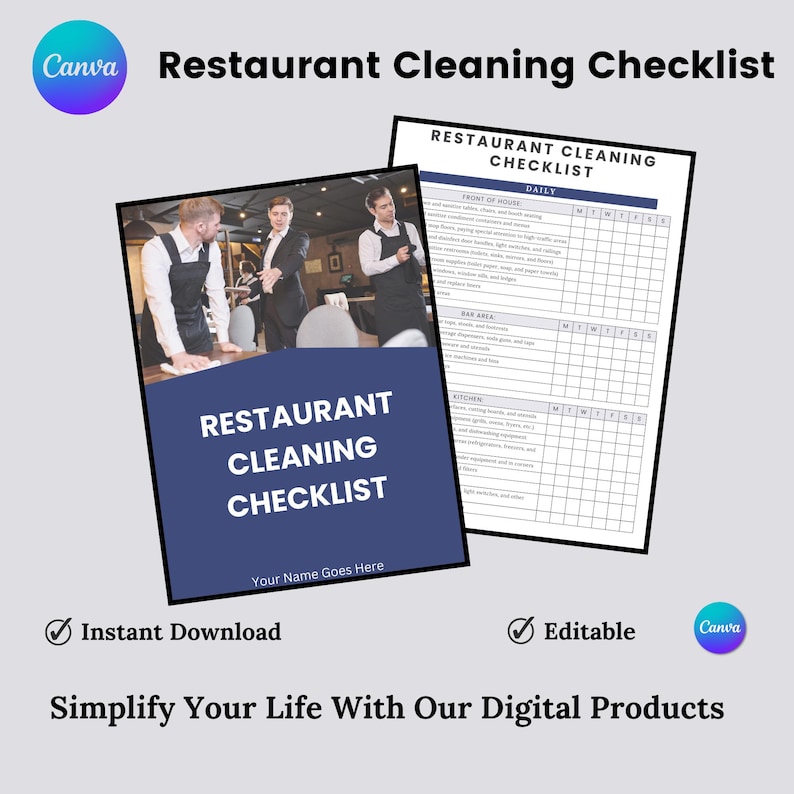 Restaurant Cleaning Checklist, Restaurant Deep Cleaning Guide ...