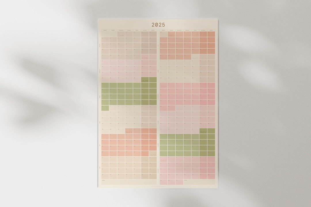Boho 2025 Wall Calendar: Aesthetic Year Planner & Home Decor Art for ...