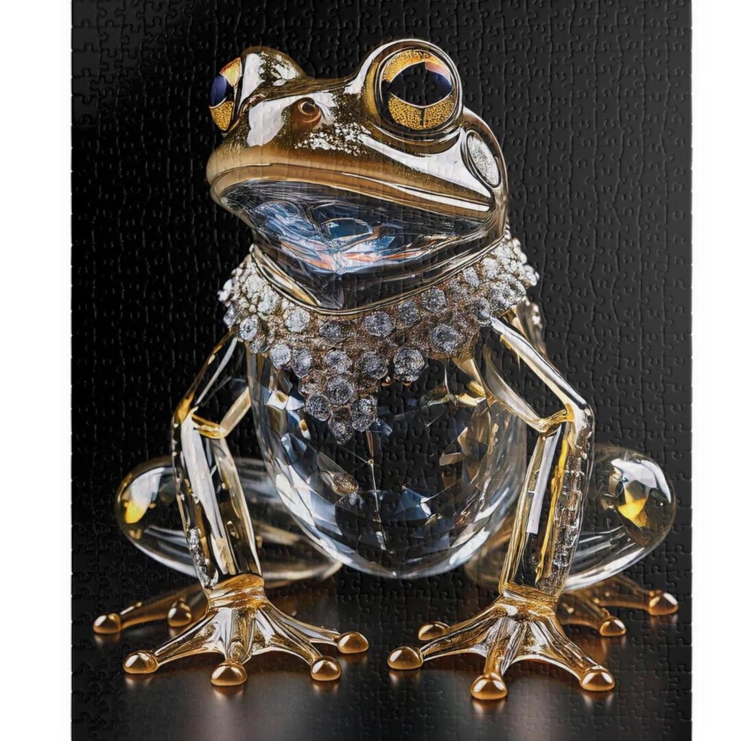 Jigsaw Puzzle, Diamond Necklace Frog Glass Art, Elegant Face, 110, 252 ...