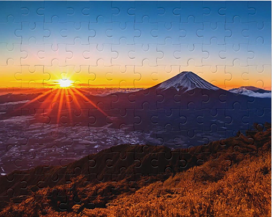 Puzzle, Japanese Sunrise Fuji Mountain Aura, 120 252 500-piece, Jigsaw ...