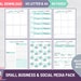 Small Business and Social Media Planner Printable Pack Business ...