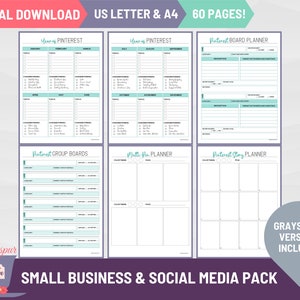 Small Business and Social Media Planner Printable Pack Business ...