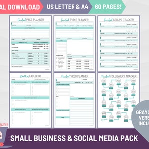 Small Business and Social Media Planner Printable Pack Business ...