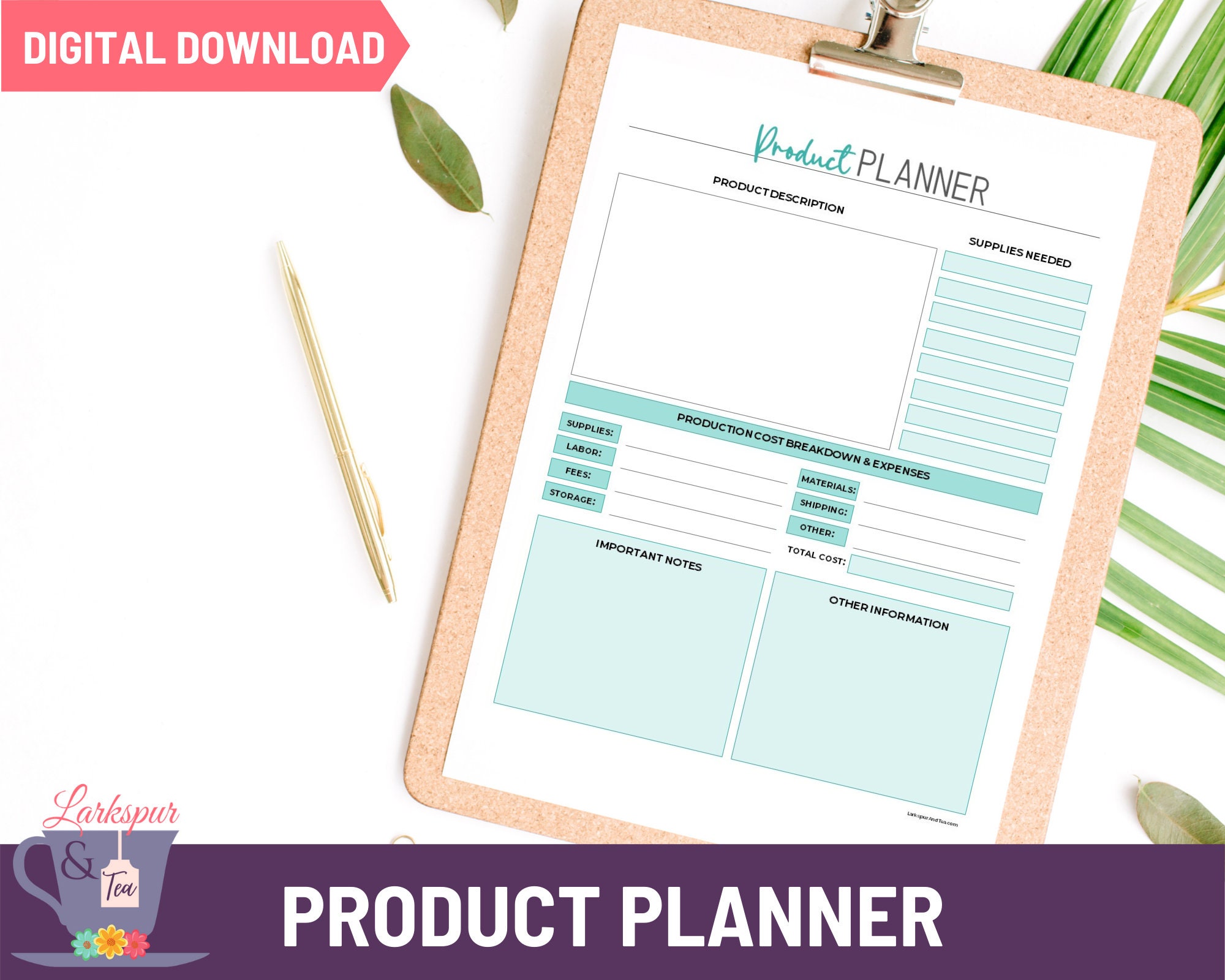 Product Planner Printable Small Business Tracking and | Etsy