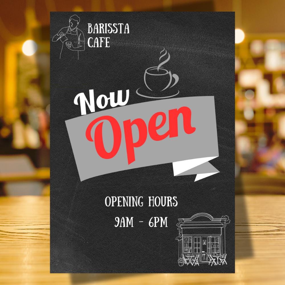Black Coffee Shop Menu Template Editable Canva Printable Digital ...
