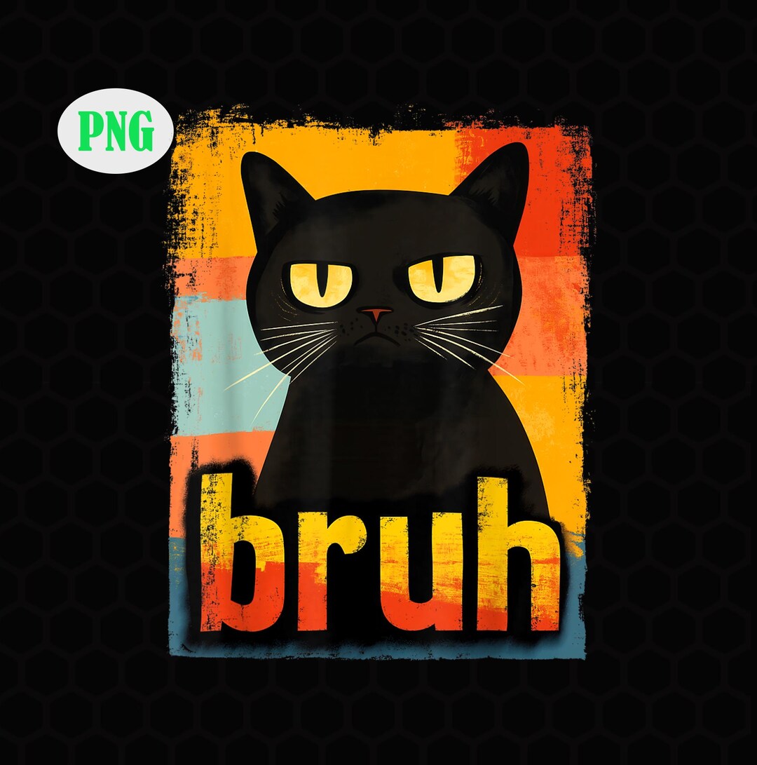 Bruh Cat Meme PNG Funny Cat Slang Humorous Feline Phrase Meme Culture ...