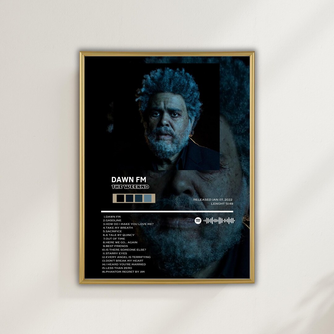 The Weeknd Poster, Dawn FM, GOLD/PLATINIUM, Framed Poster Hiphop - Etsy