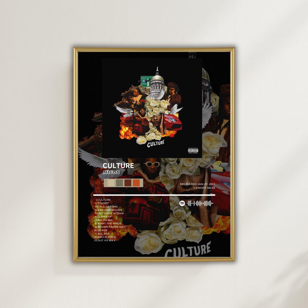 Migos Poster, CULTURE, GOLD/PLATINIUM, Framed Poster Hiphop - Etsy