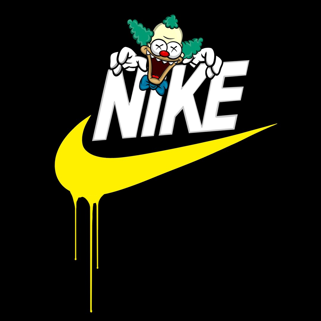 Krusty the Clown, Nike drip PNG file - Etsy España
