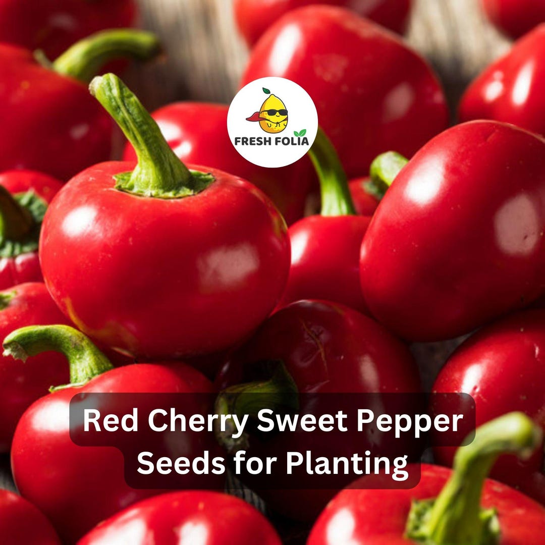 Red Cherry Sweet Pepper Seeds 250mg for Planting, Compact, Flavorful ...