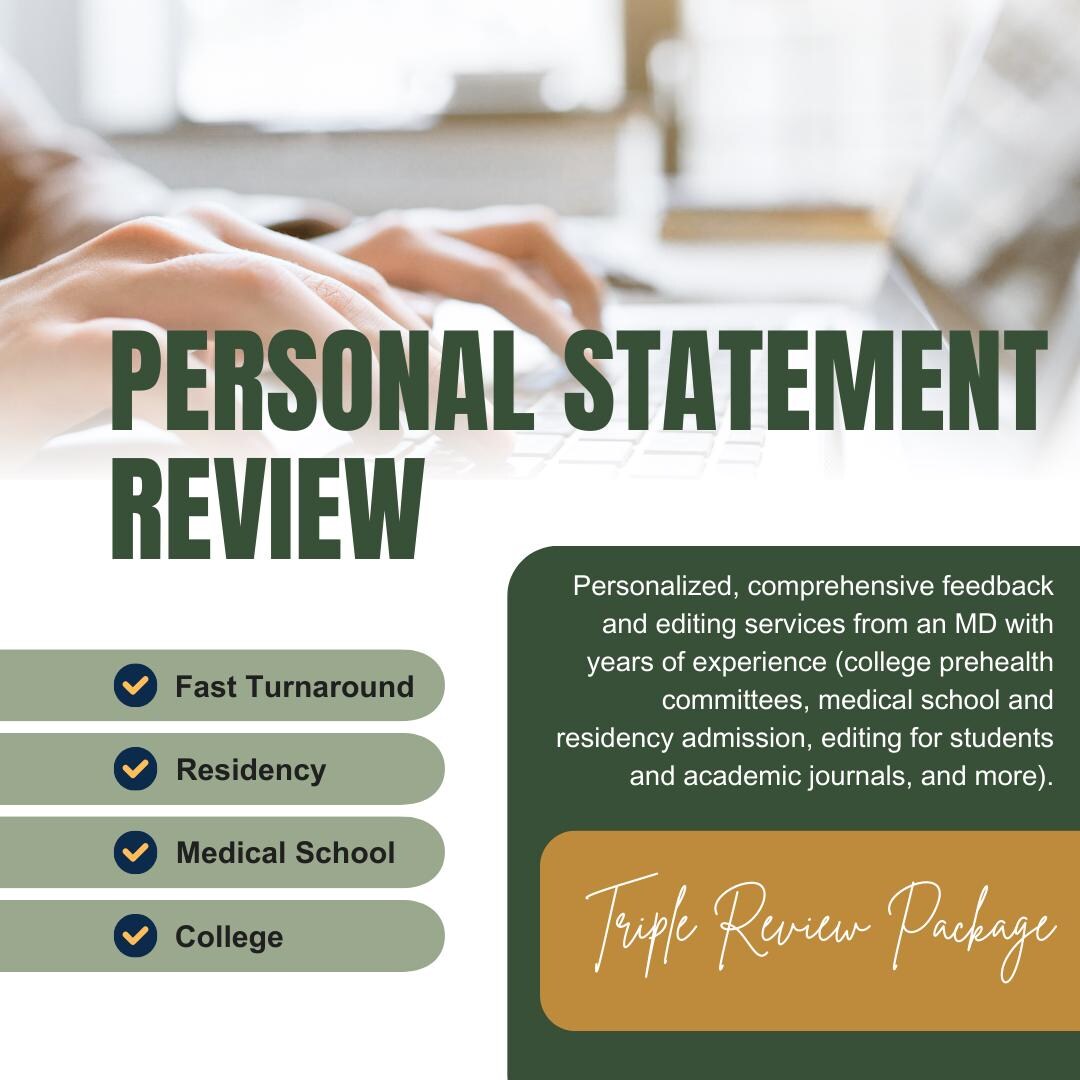 Personal Statement Review for Medical School Applicants Medical ...