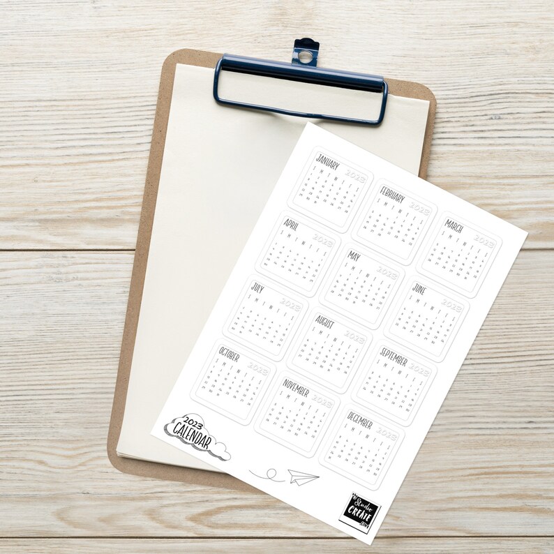 Sticker Sheet 2023 Calendar 101 - Etsy