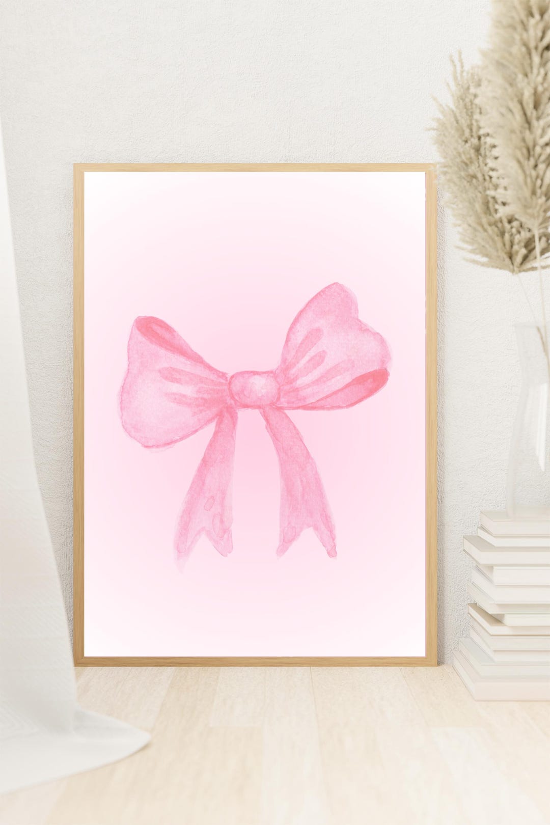 Artful Pink Bow Wall Poster - Etsy