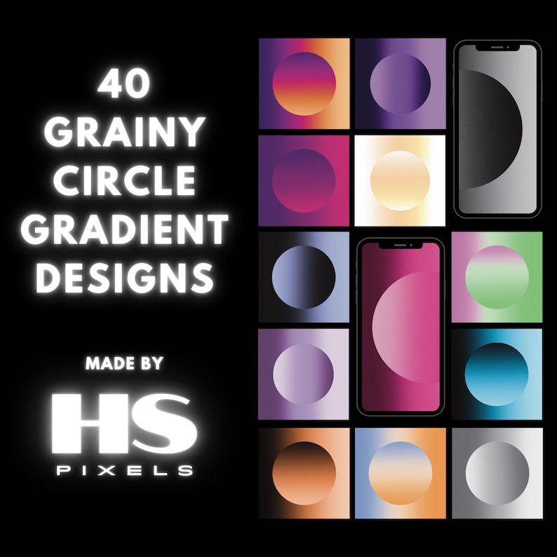 Circle Gradient Digital Paper: 40 Abstract Designs for Scrapbooking ...