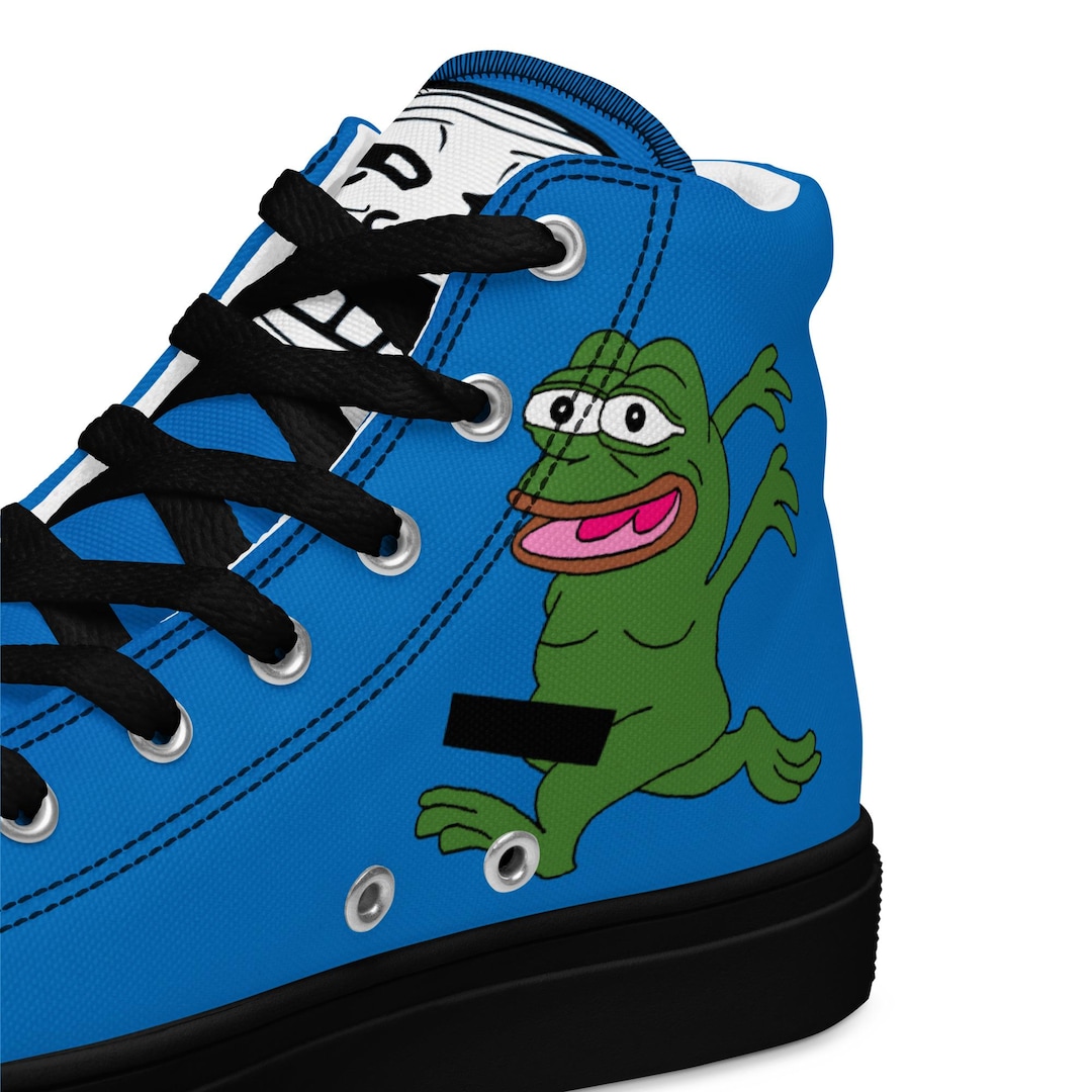 Blue Funny Memes High Top Converse Funny Converse, Memes Shoes, High ...