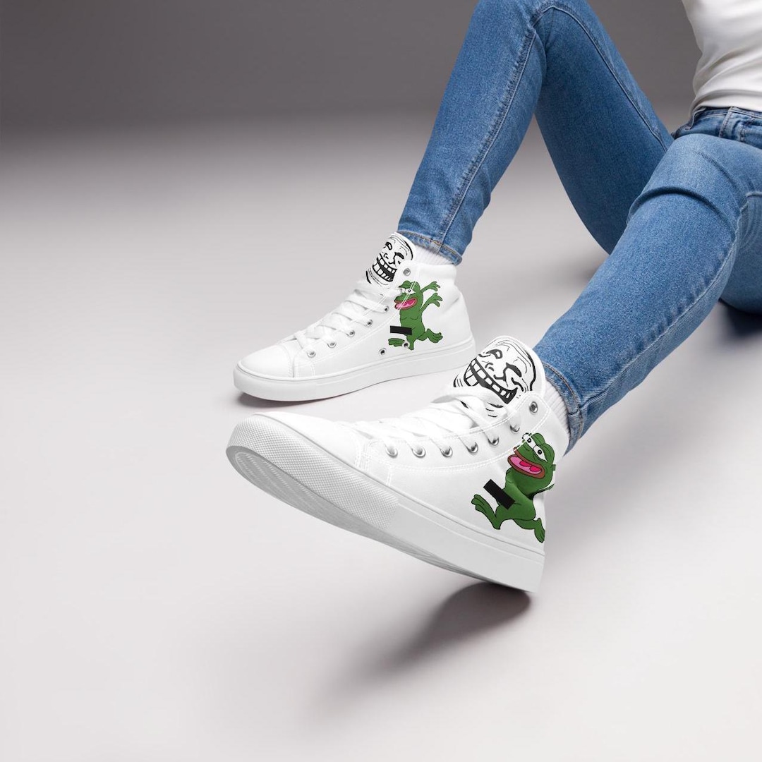 White Funny Memes High Top Converse Funny Converse, Memes Shoes, High ...