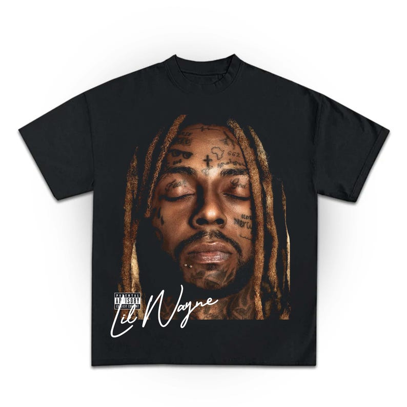 Lil Wayne Dtg Graphic T-shirt Design PNG DTF Poster PNG | Printable ...