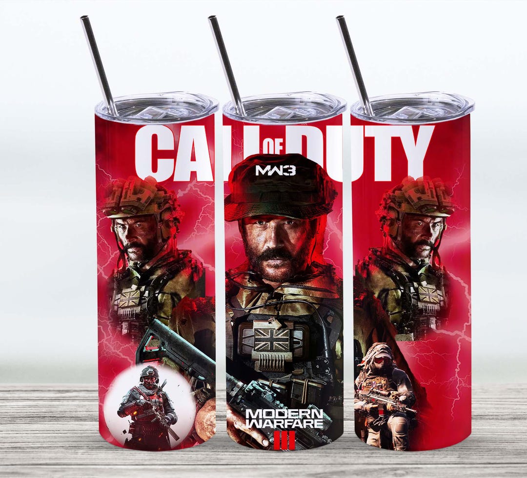 Call of Duty Tumbler 20 Oz Skinny Stitch Tumbler Sublimation Designs ...