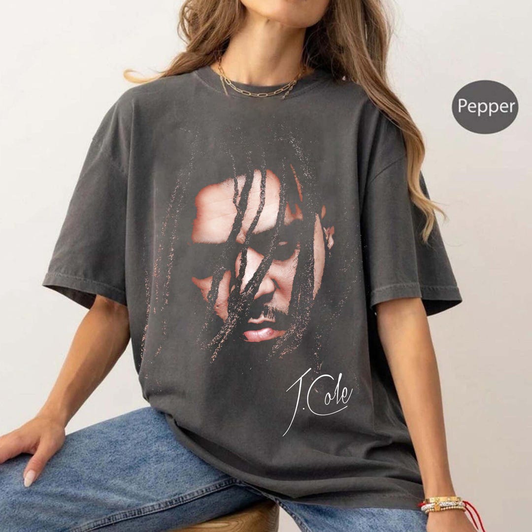 Comfort Colors Vintage J Cole Face T-shirt, J Cole Hip Hop Tee, J Cole ...