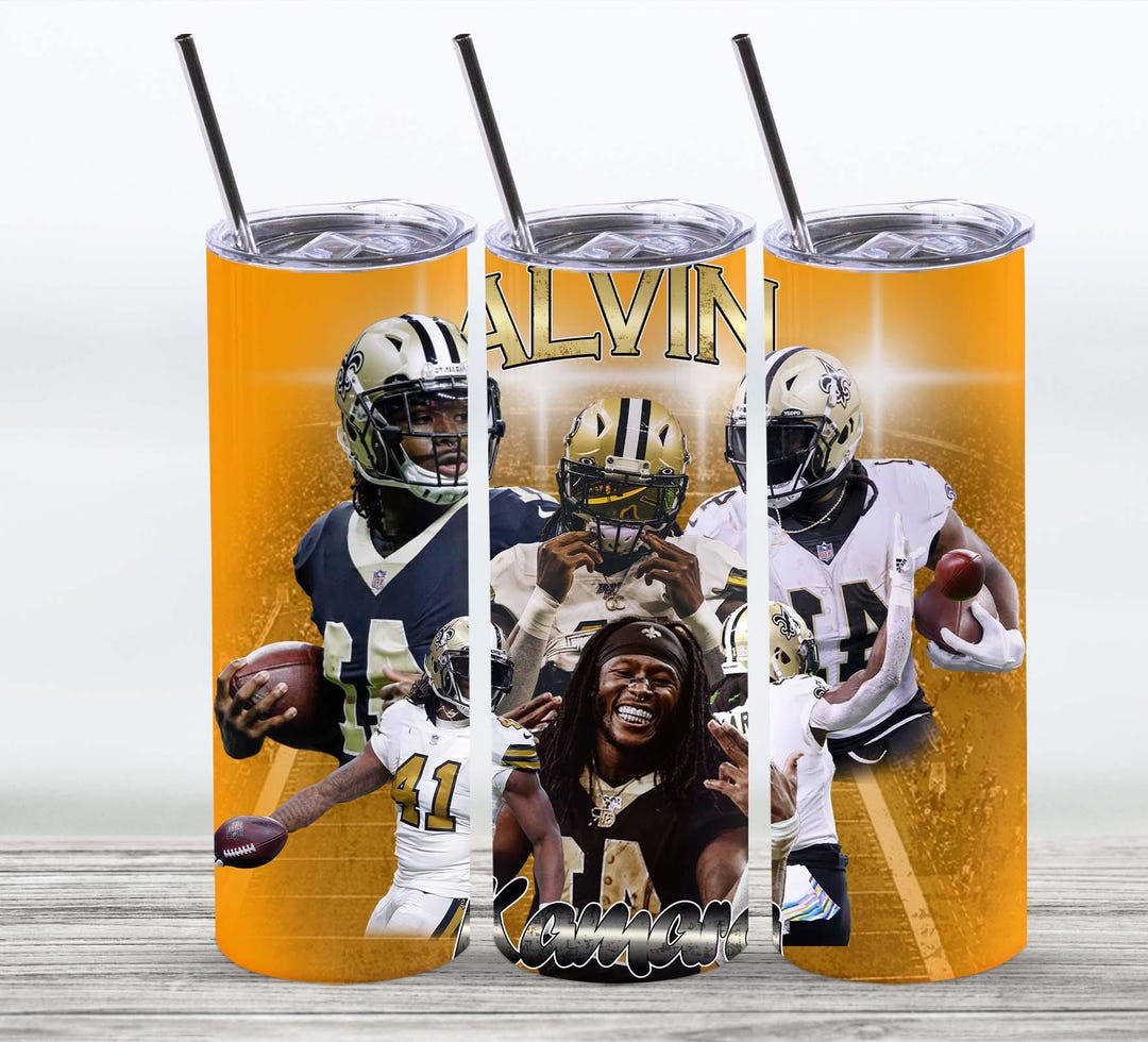 Alvin Kamara Tumbler 20 Oz Skinny Stitch Tumbler Sublimation Designs ...