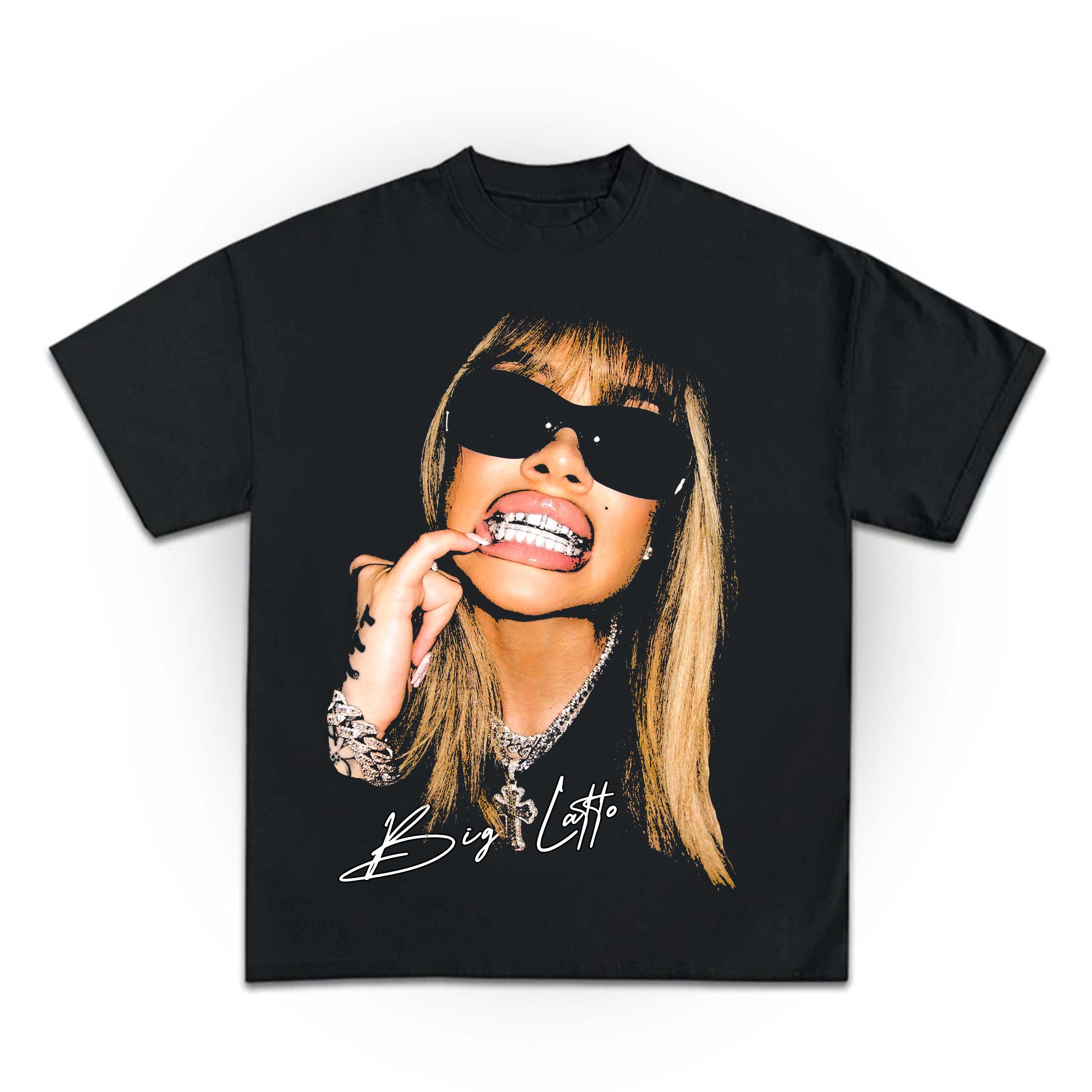 Big Latto Graphic T-shirt Design PNG DTF Poster PNG | Printable Bootleg ...