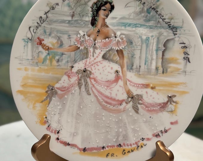 Plates, Set of 3 D’arceau Limoges Plates, “women of the Century” by Fr ...