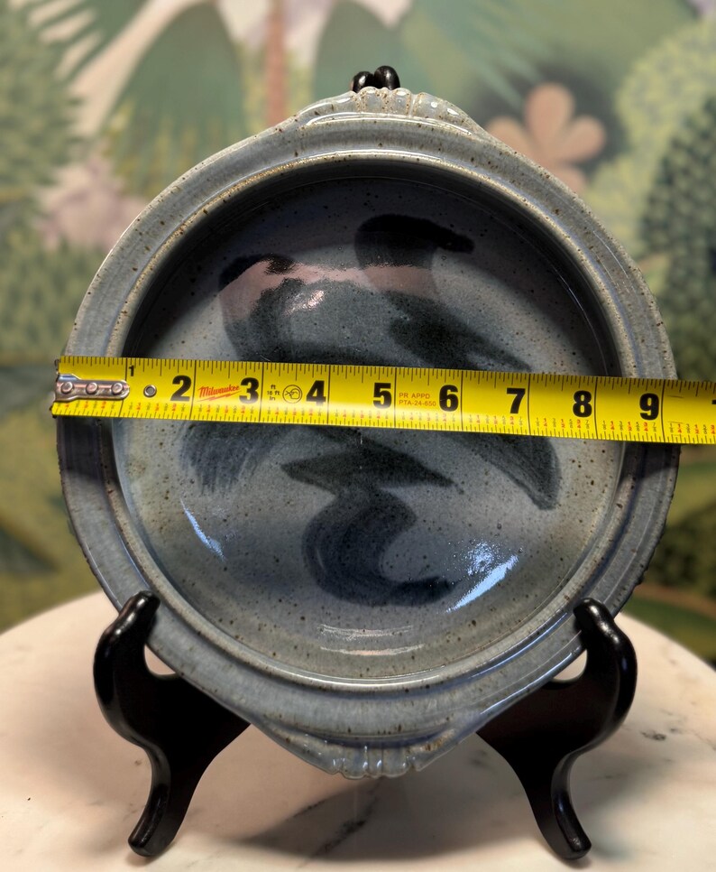 Vintage Handmade Studio Pottery Baking Dish, Blue Glaze With ...