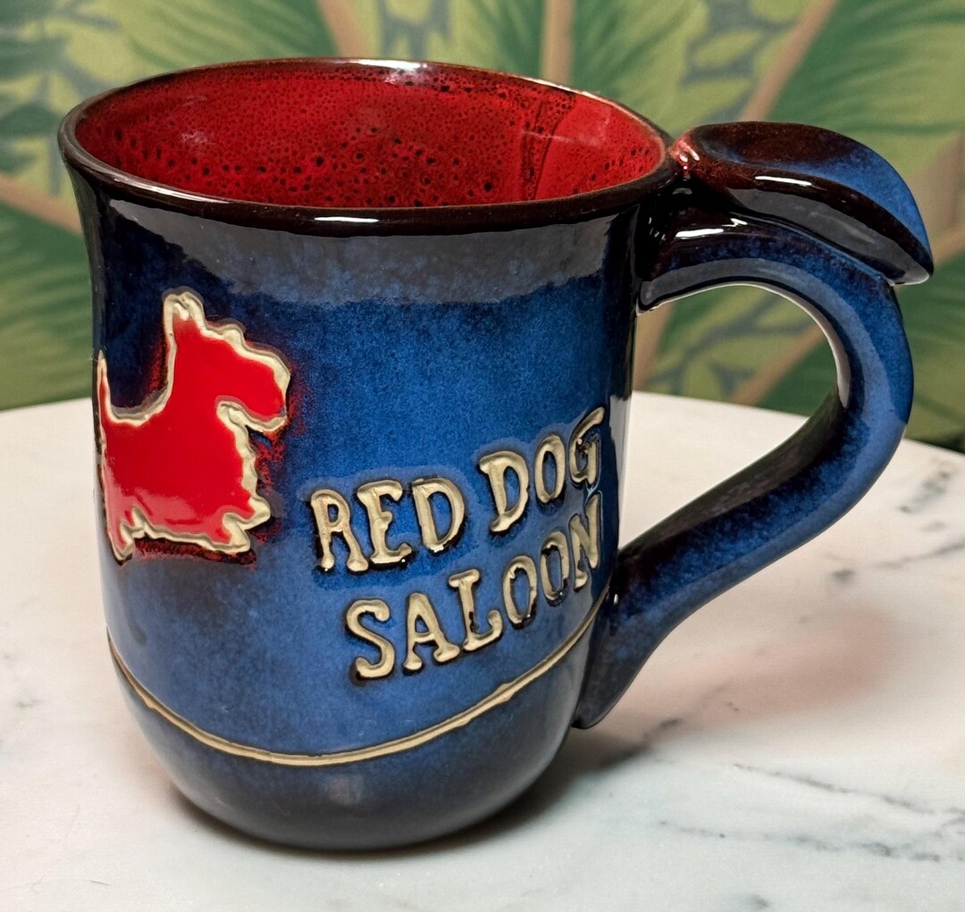 Red Dog Saloon Pottery Mug: Juneau Alaska Souvenir With Scottie Dog - Etsy