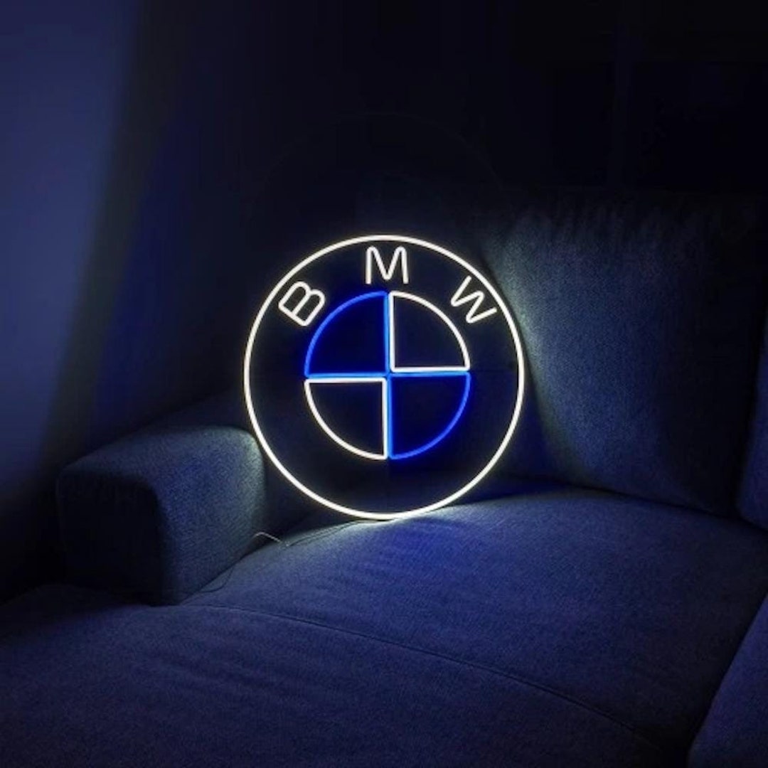 BMW Logo Neon Sign Custom Neon Garage Sign Unique Office Wall Decor ...