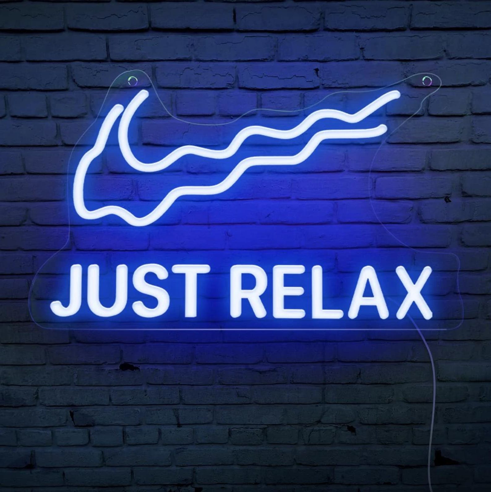 Just Relax Nike Inspired Neon Sign Neon Sign Light Neon Wall Art Neon ...