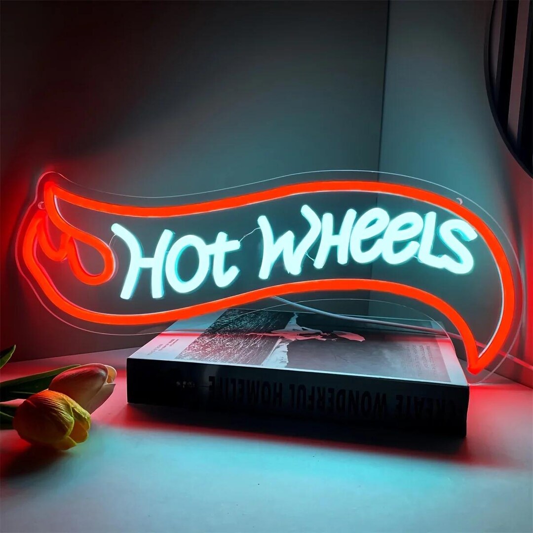 Hot Wheels Neon Sign Custom Neon Garage Sign Unique Office Wall Decor ...