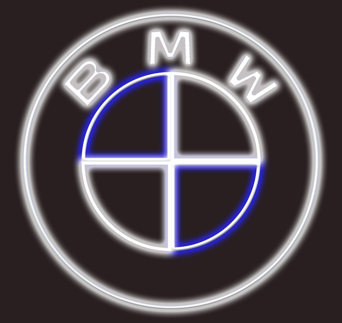 BMW Logo Neon Sign Custom Neon Garage Sign Unique Office Wall Decor ...